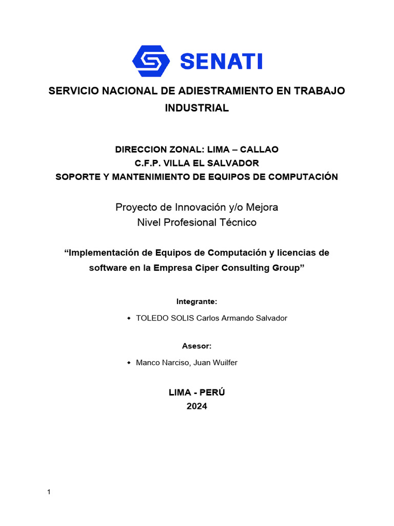 Plantilla Informe Proyecto Final 1 | PDF | Software | Infracción de copyright