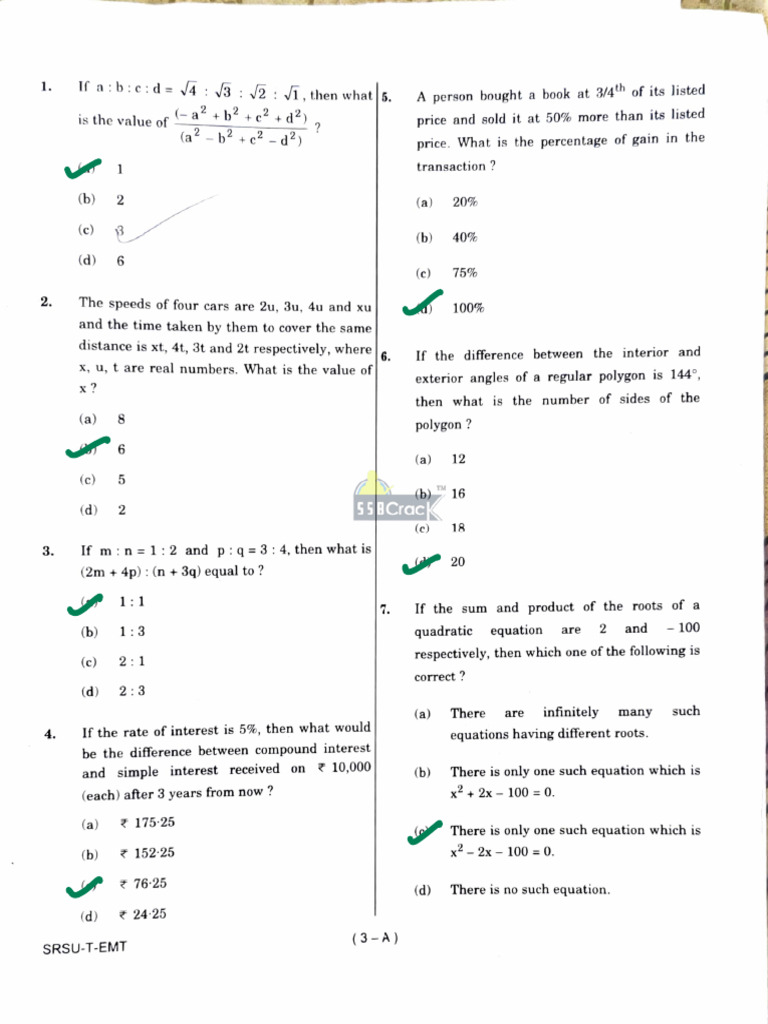 Math Problem Set with Solutions | PDF | Area | Euclidean Geometry