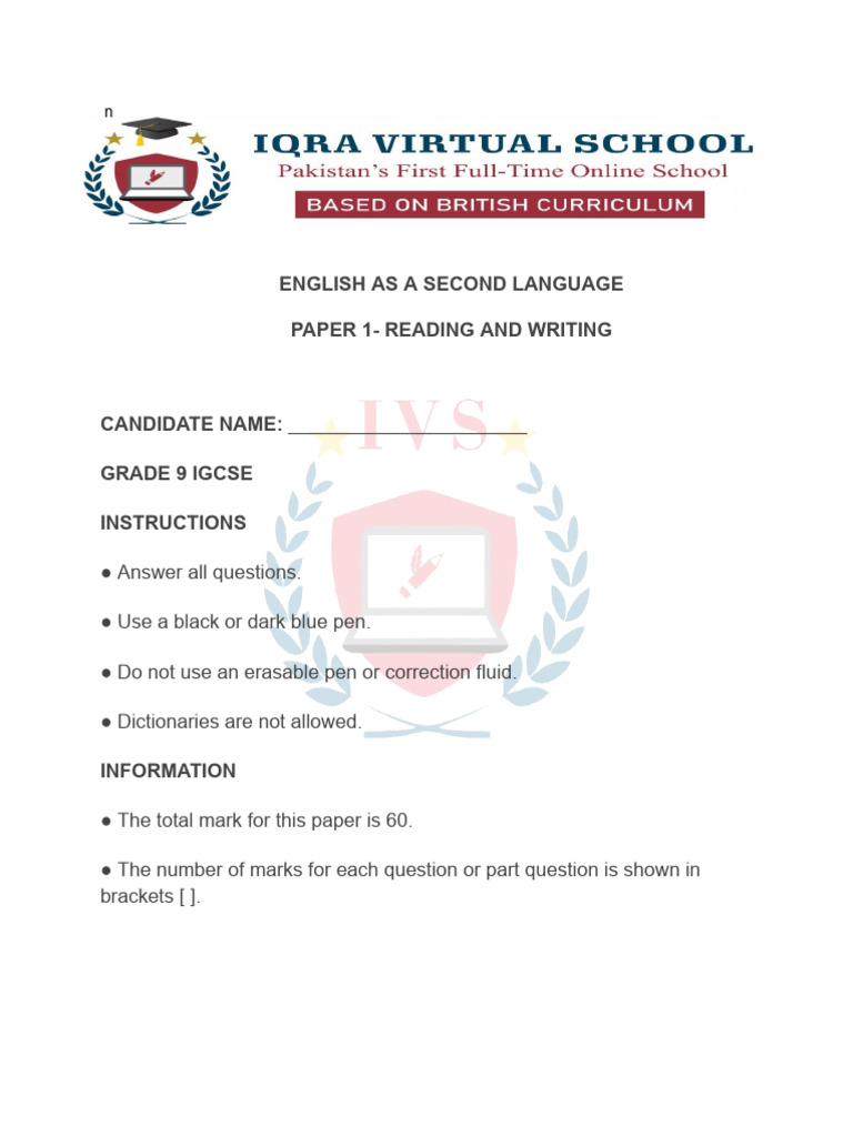 Grade 9 Second Term Exam | PDF