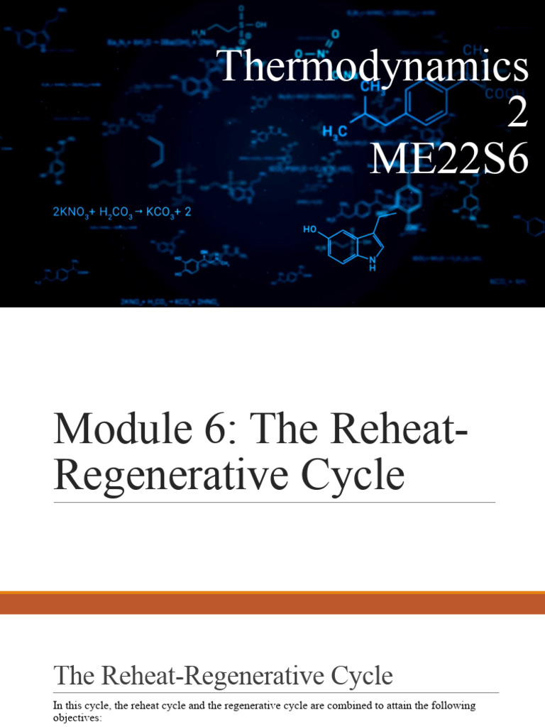 Lecture Regenerative-reheat Cycle | PDF | Continuum Mechanics ...