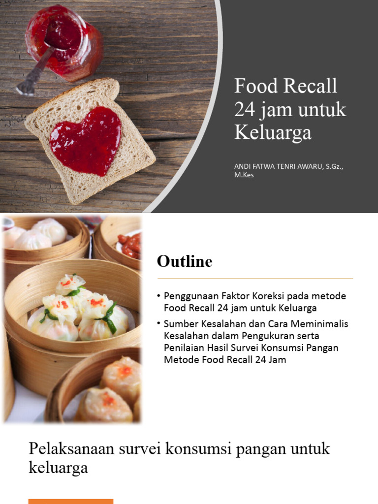 05 Food Recall 24 Jam Untuk Keluarga | PDF