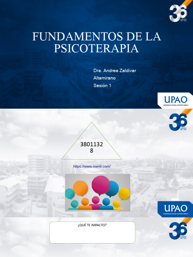 Sesión+1-+Fundamentos+de+la+Psicoterapia 2 | PDF | Sicología | Psicoterapia