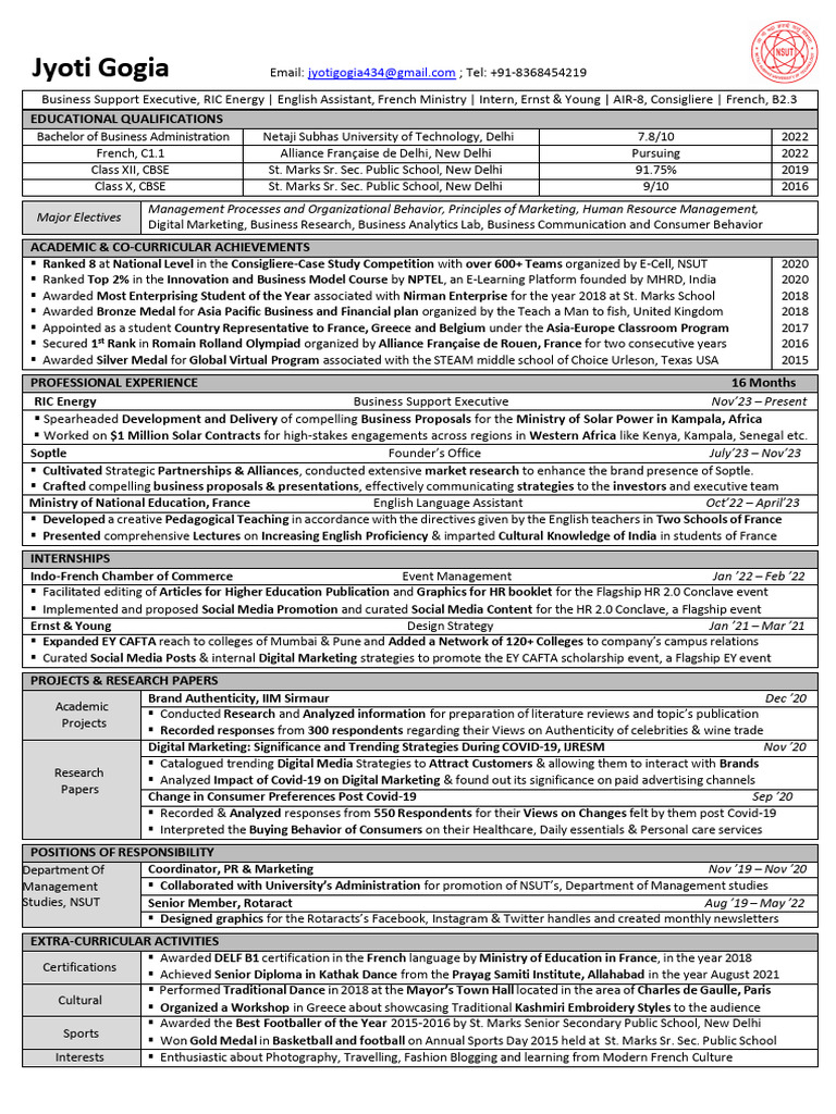 Jyoti Gogia - Resume | PDF | Digital Marketing | Social Media