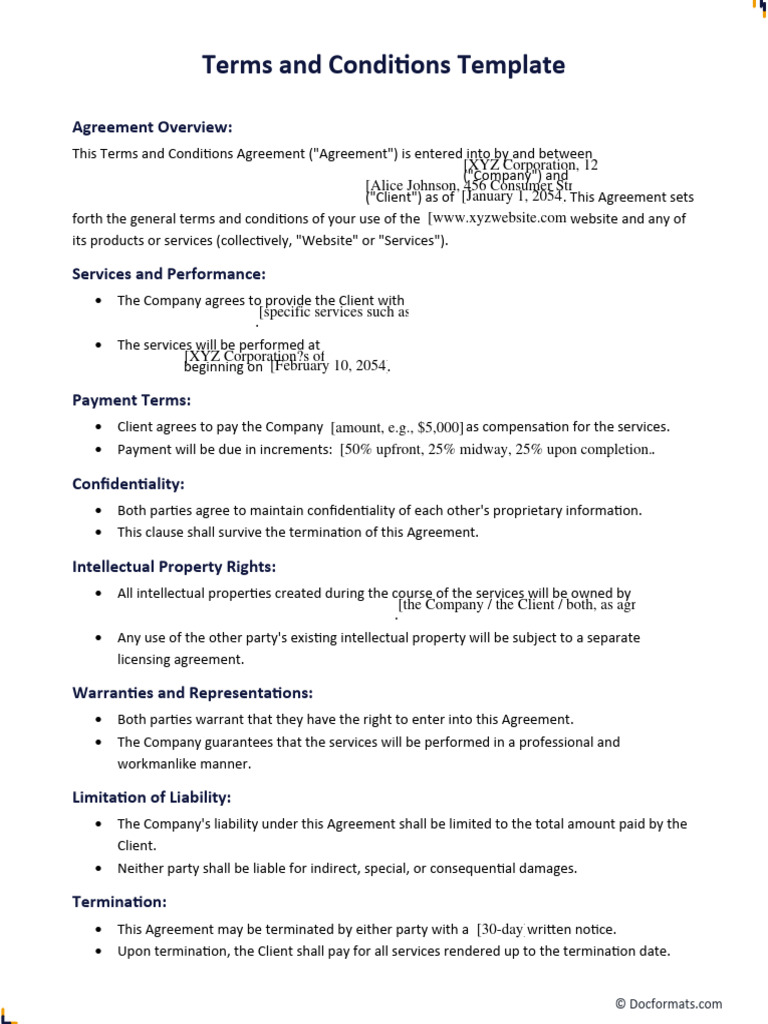 Terms and Conditions Template | PDF | Legal Liability | Contractual Term