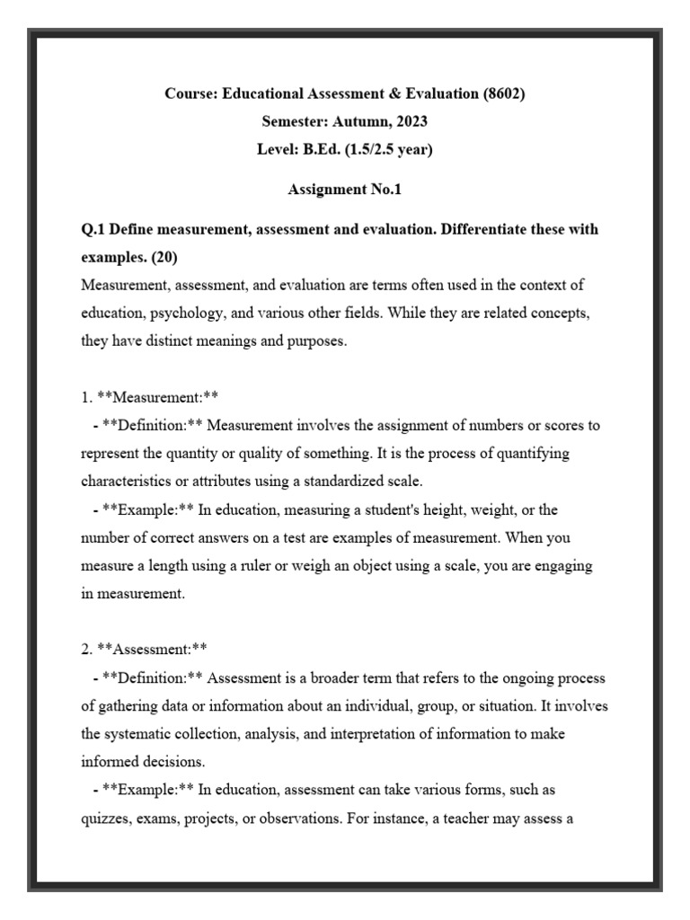 8602 1 | PDF | Educational Assessment | Evaluation