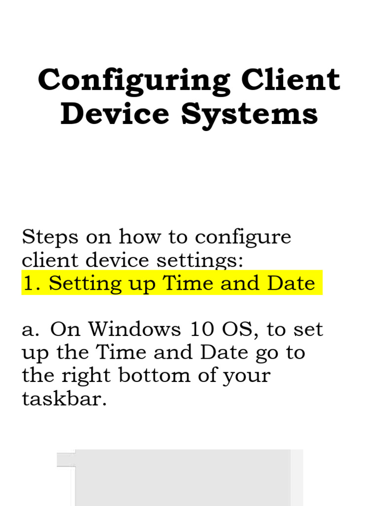 CSS 10 Q4 Configuring Client Device Systems | PDF