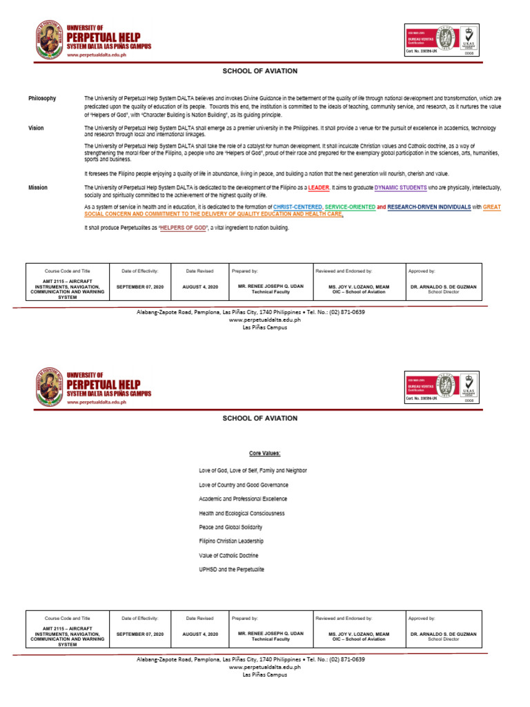 AMT 2115 Aircraft Instruments, Navigation, Communication and Warning System | PDF | Aviation ...