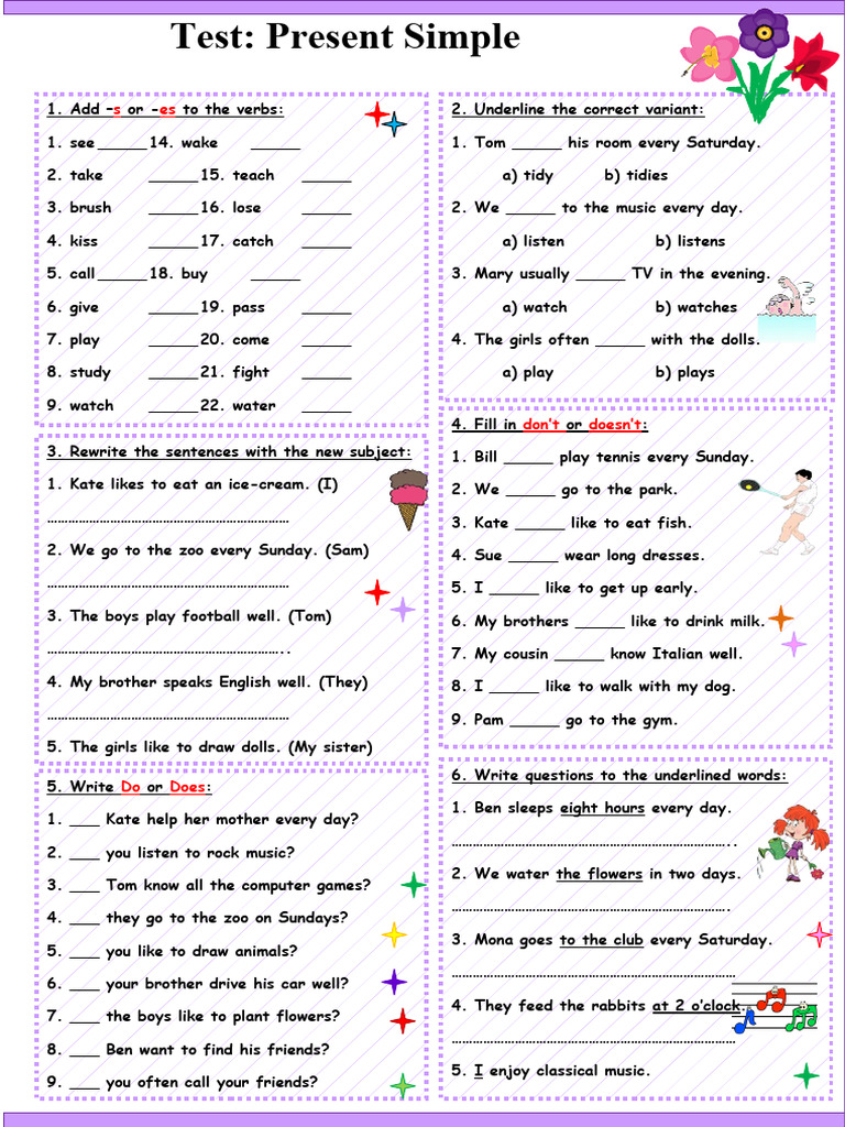 Simple Present Tense | PDF | Linguistics | Grammar
