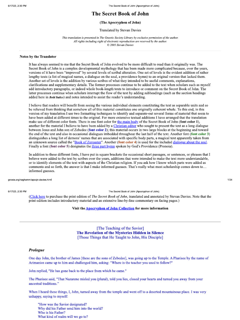 Secret Booo of John Pure Light | PDF