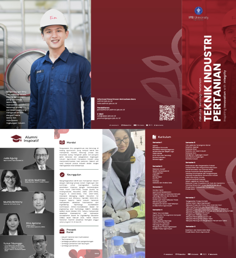 Leaflet Promosi Prodi TIN IPB 2024 | PDF