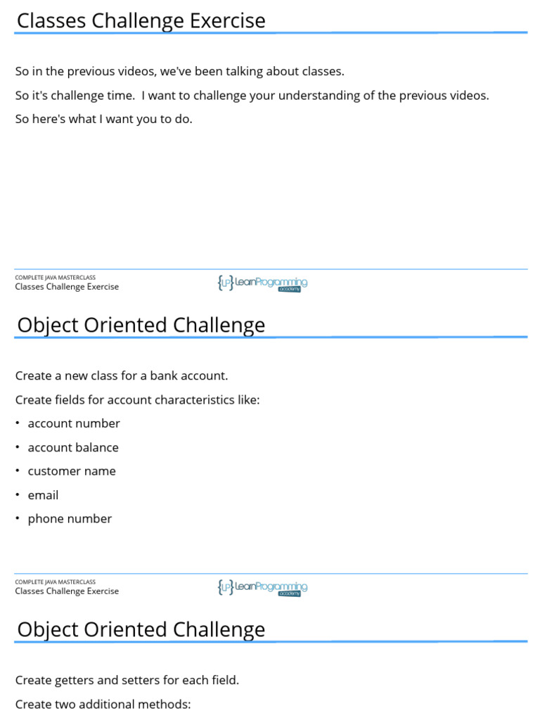 Java Bank Account Class Challenge | PDF | Career & Growth | Computers