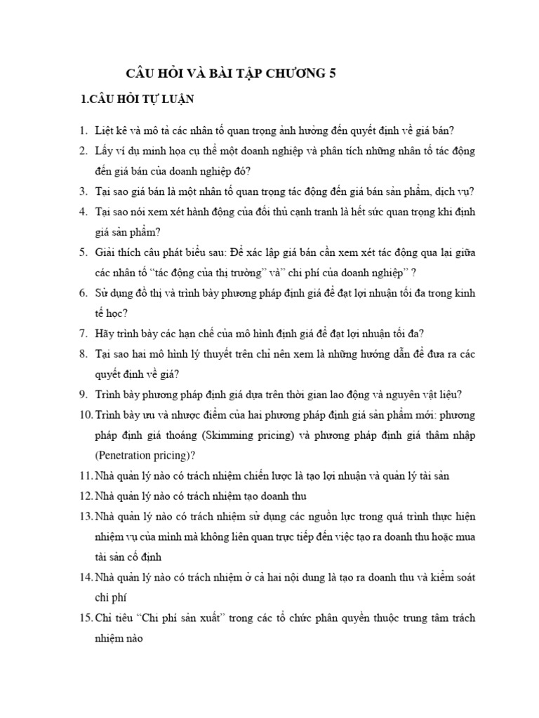 Chương 5-KTQT | PDF