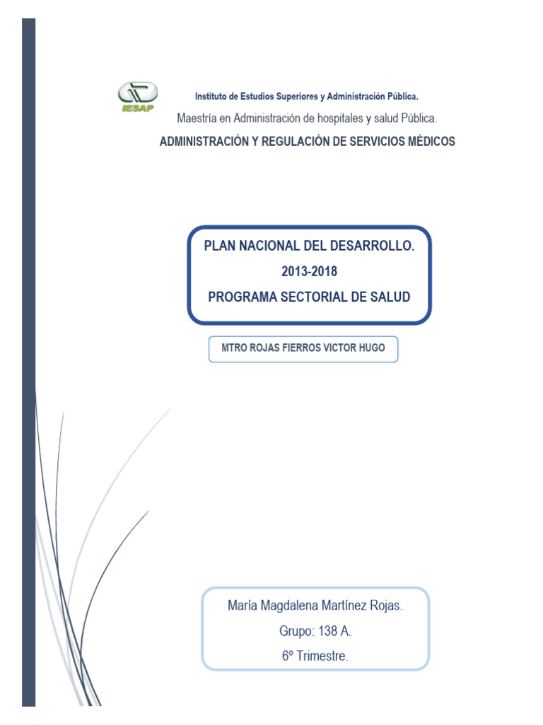 Análisis de Programa Sectorial de Salud 2013-2018 | PDF | México | Business