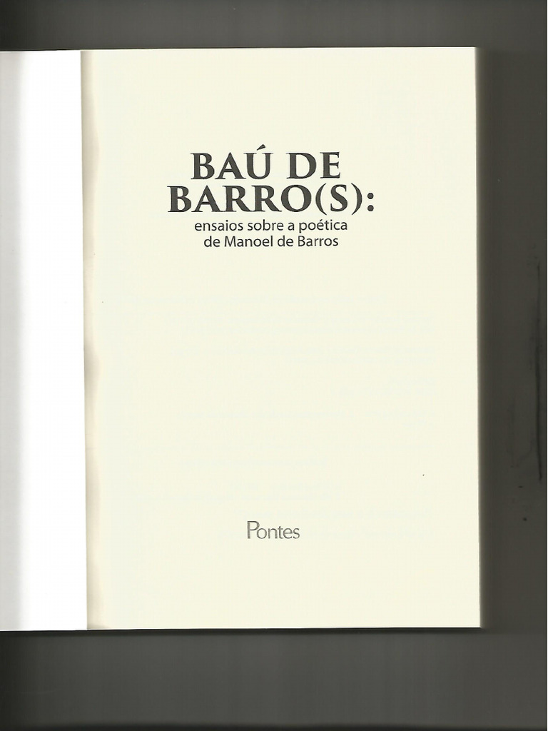 Capítulo - Baú de Barros | PDF | Poesia | Modernismo