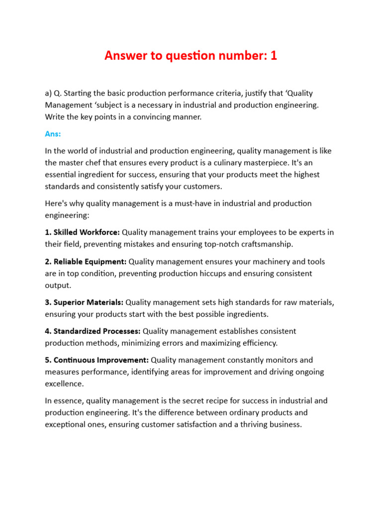 Quality Management Assignment 2 | PDF | Six Sigma | Quality Assurance