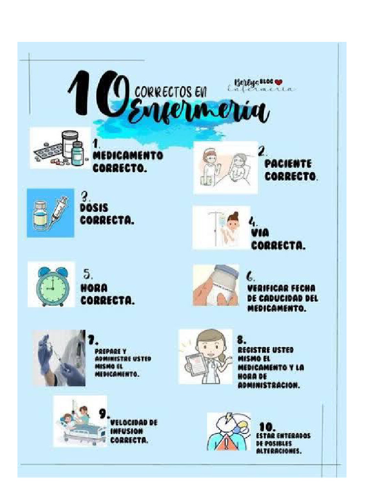 10 Correctos de Enfermería | PDF 10 Correctos de Enfermería | PDF