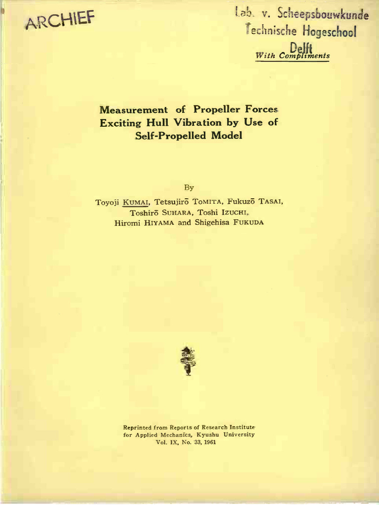 Propeller Force Measurement in Hull Vibration | PDF | Propeller | Force