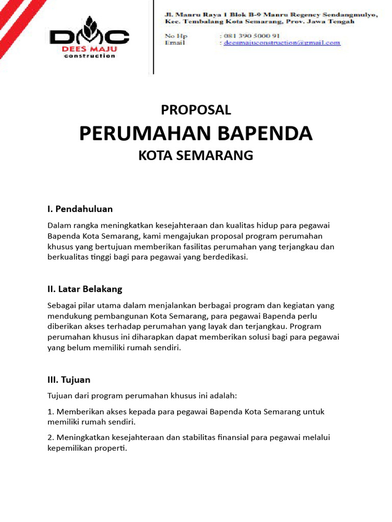 Proposal Perum Bapenda | PDF