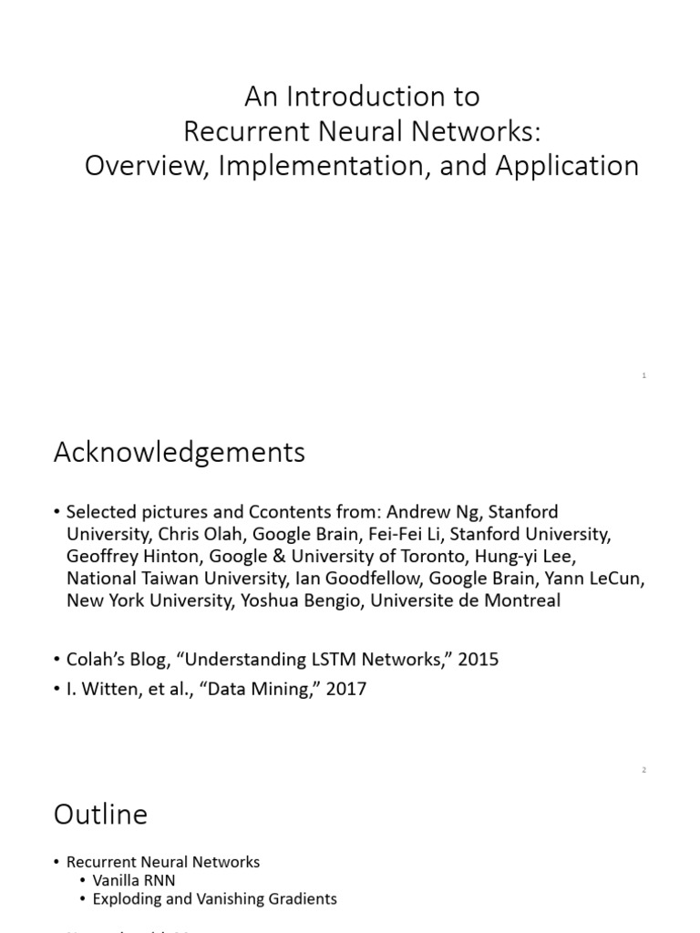 RNN LSTM | PDF | Artificial Neural Network | Neuroscience
