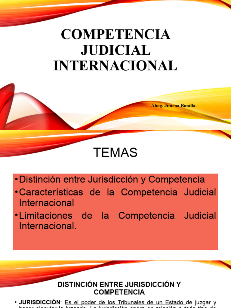 Competencia Judicial Internacional | PDF | Jurisdicción | Judicaturas