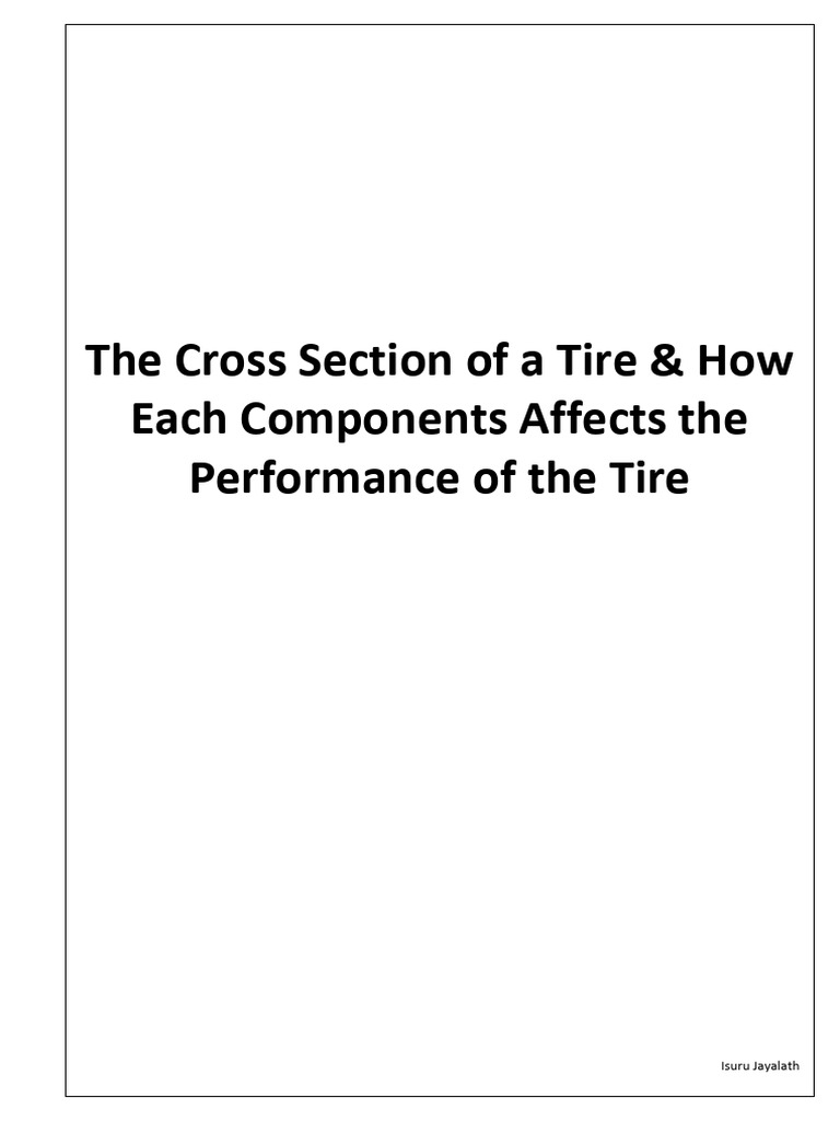 Tire Cross Section and Component Analysis | PDF | Tire | Belt (Mechanical)