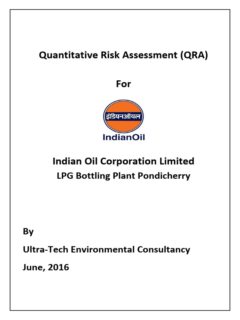 QRA for IOCL LPG Plant, Pondicherry | PDF | Risk | Hazards
