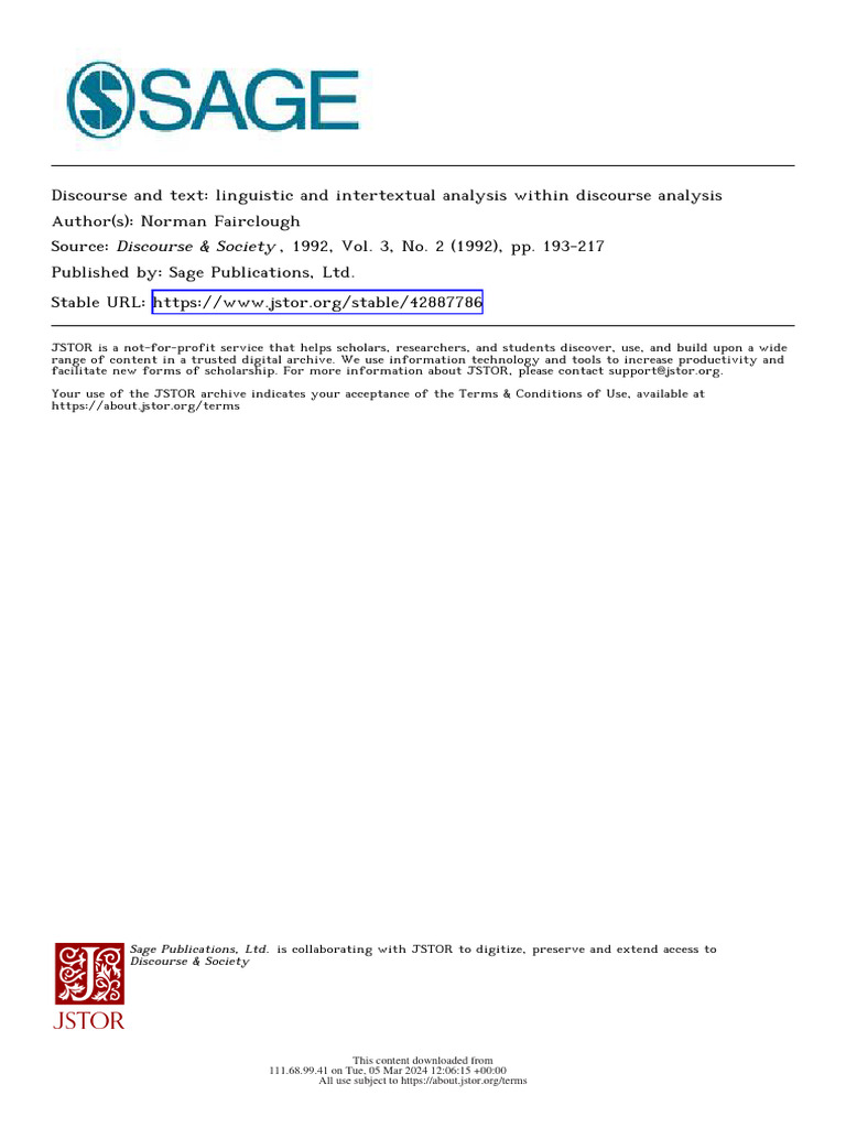 discourse-analysis-fairclough-pdf-linguistics-intertextuality