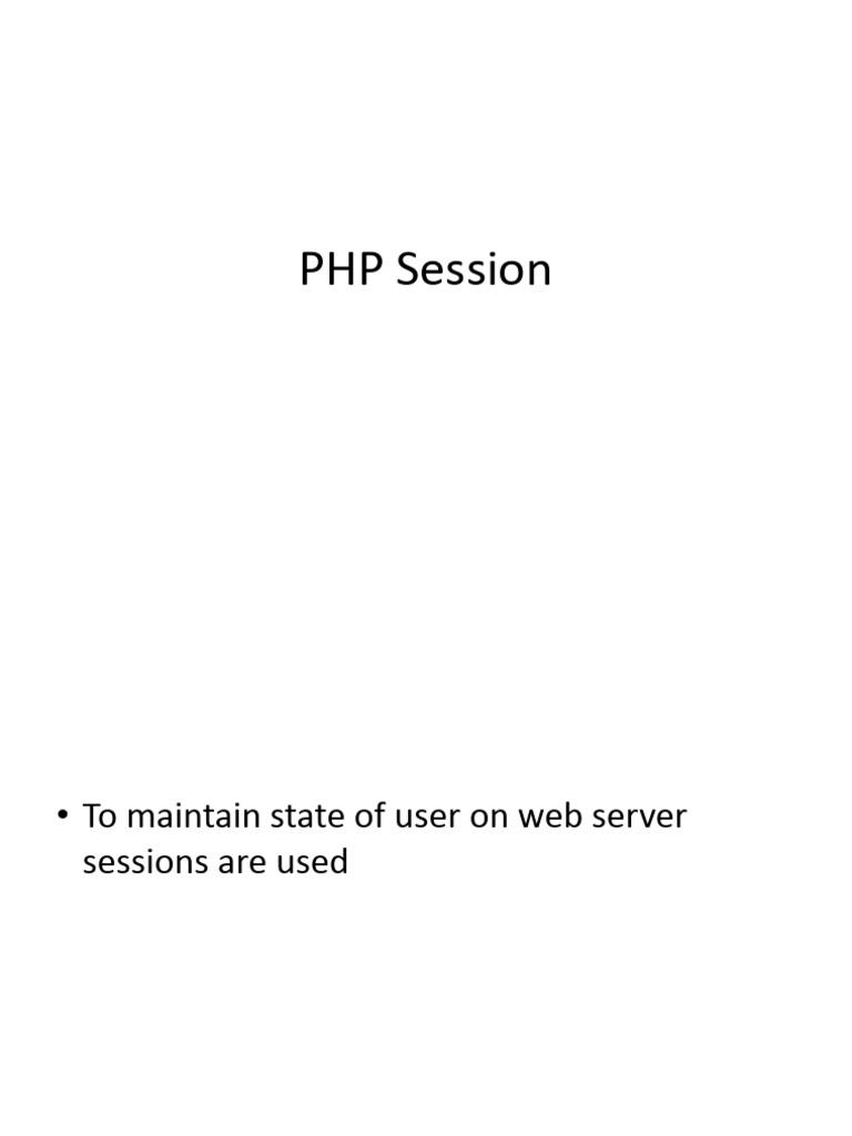 PHP Session Management Guide | PDF | Computers | Technology & Engineering