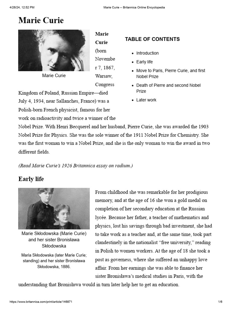 Marie Curie | PDF | Marie Curie