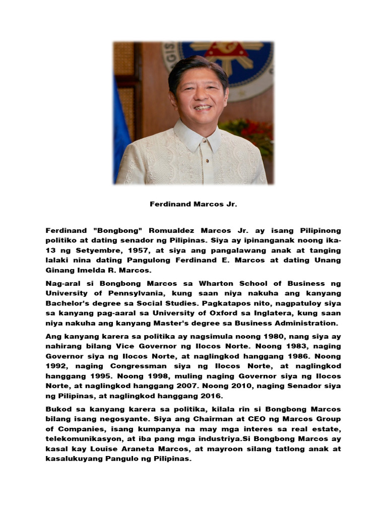 Mga Pangulo NG Pilipinas | PDF