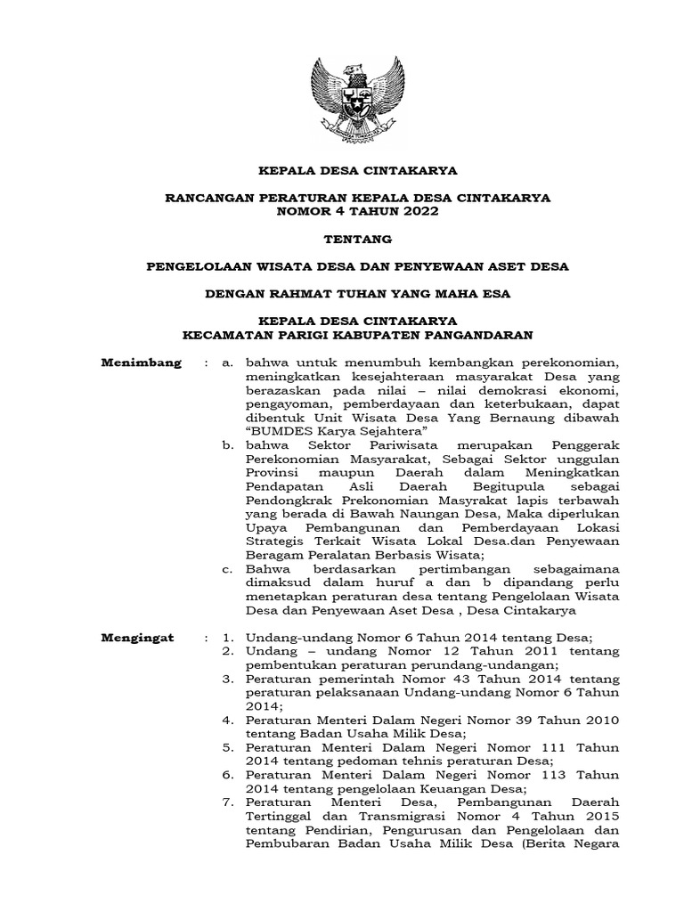 Perkades Wisata | PDF