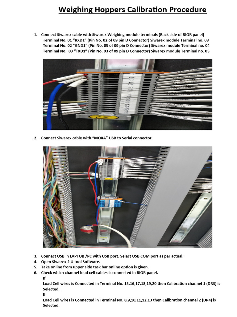 Weighing Hoppers Calibration Procedure | PDF | Teaching Methods & Materials | Computers