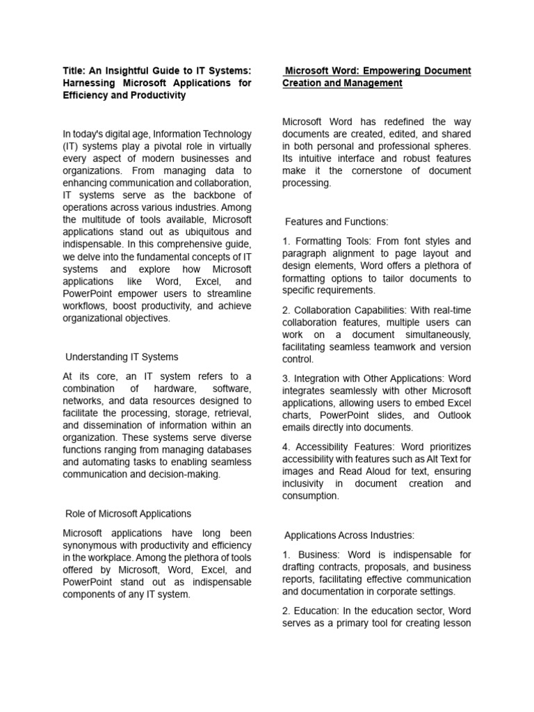 ITSYS101-Reviewer | PDF | Microsoft Excel | Microsoft Power Point