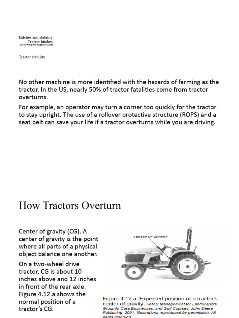 Tractor Stability and Safety Guidelines | PDF | Tractor | Transport