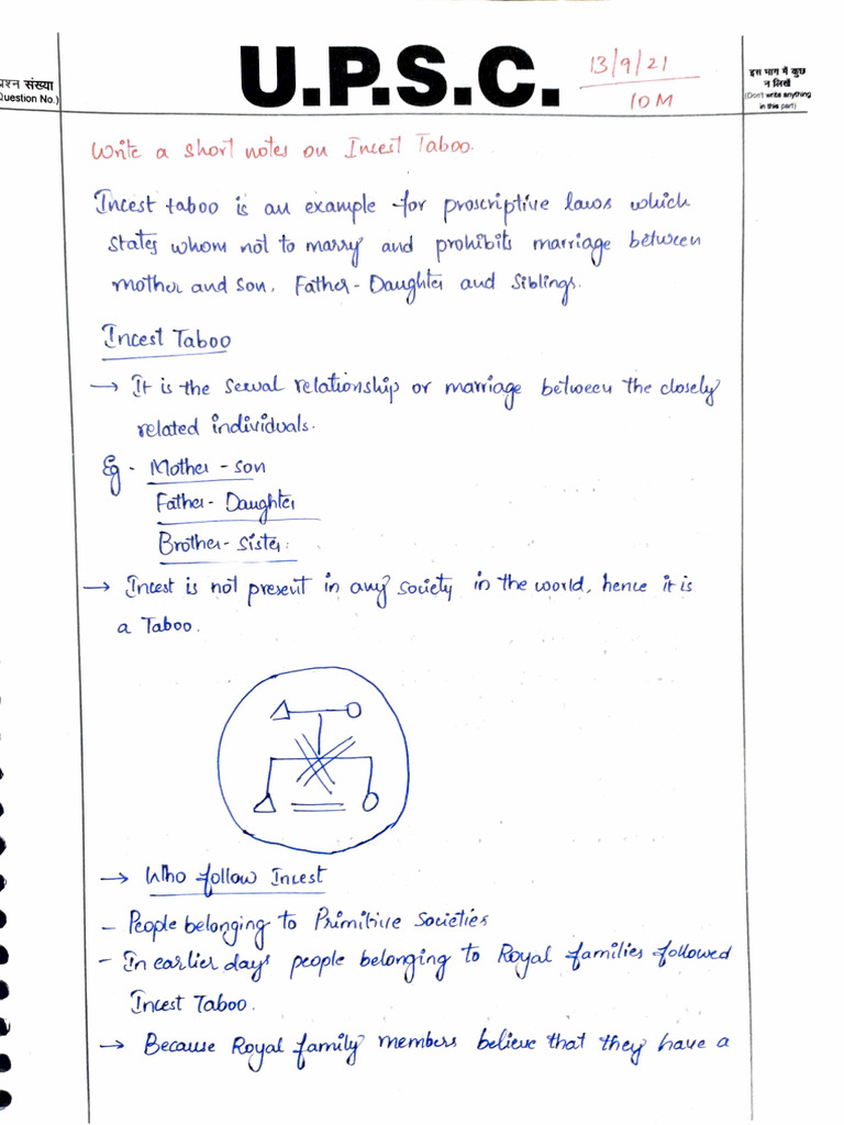 Incest Taboo | PDF | Taboo