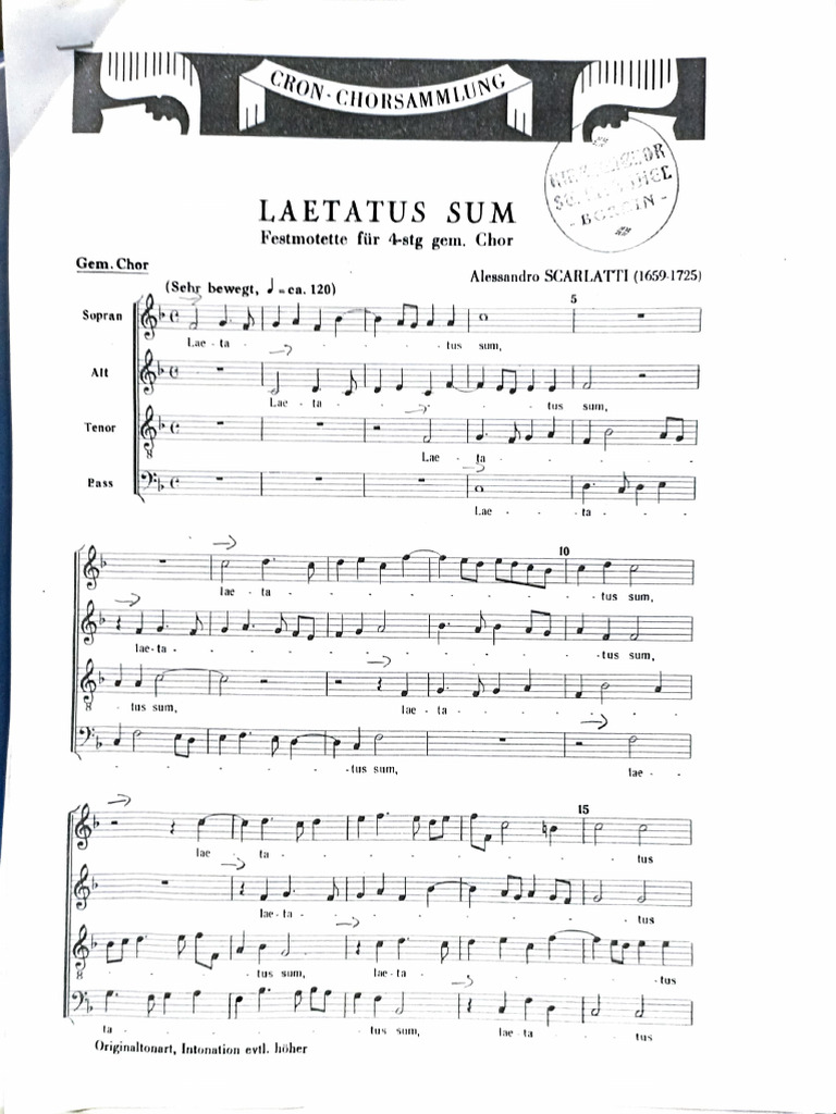 Laetatus Sum | PDF