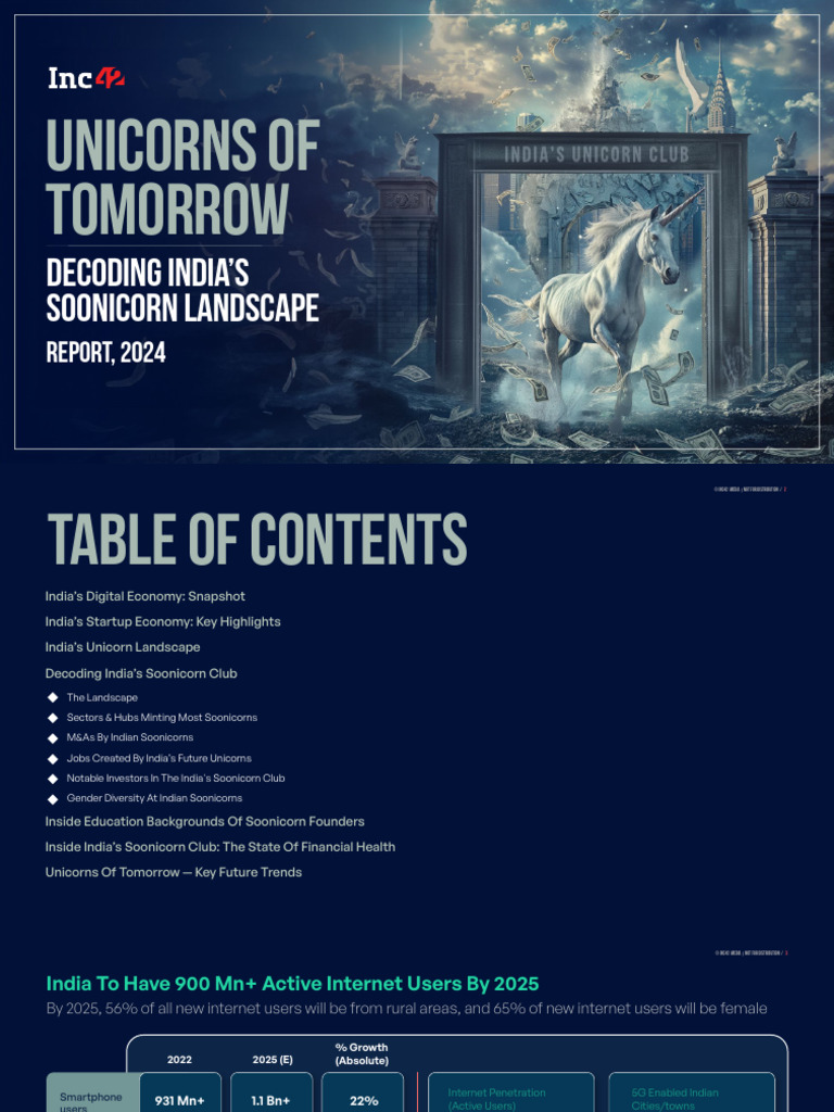 Unicorns of Tomorrow Decoding India's Soonicorn Landscape Report | PDF ... Unicorns of Tomorrow Decoding India's Soonicorn Landscape Report | PDF ...