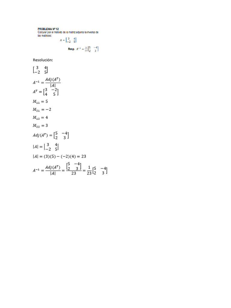 Problema - Algebra Lineal - Problema - 12 | PDF