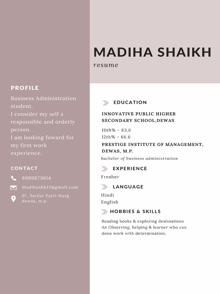 madiha shaikh resume (1) | PDF