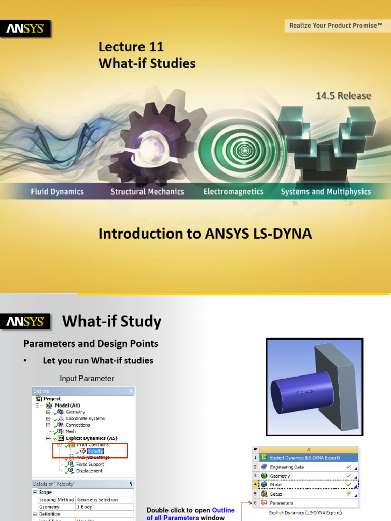 LS-DYNA-Intro 14.5 L11 What-If Studies | PDF | Sensitivity Analysis | Parameter (Computer ...