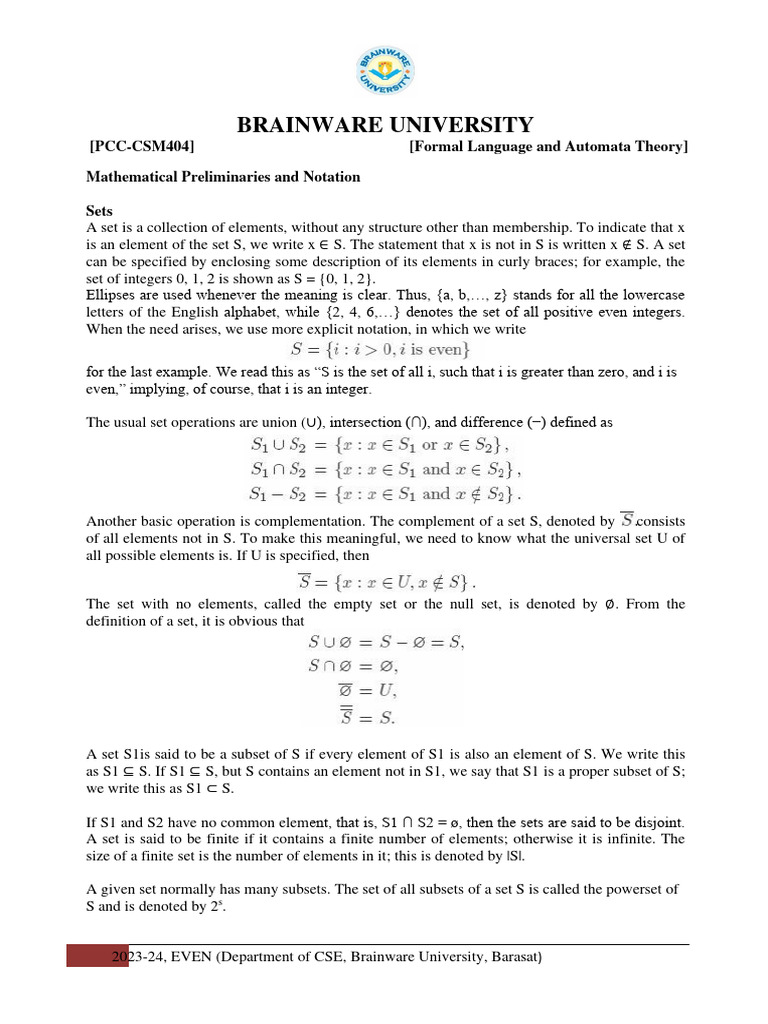 Module 1 Part 1 | PDF | Set (Mathematics) | Mathematics