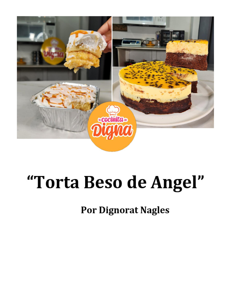 Torta Beso de Angel | PDF | Caramelo | Crema