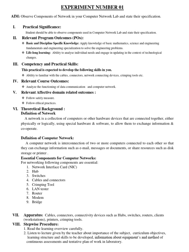 Experiment 01 | Download Free PDF | Computer Network | Engineering