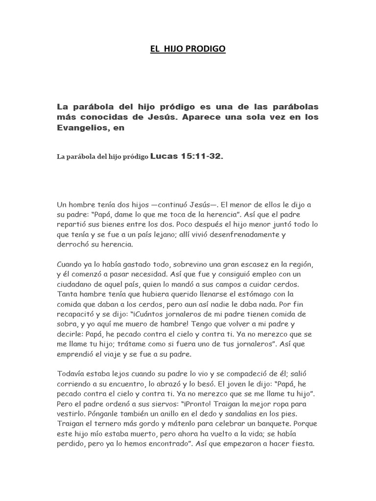El Hijo Prodigo | PDF