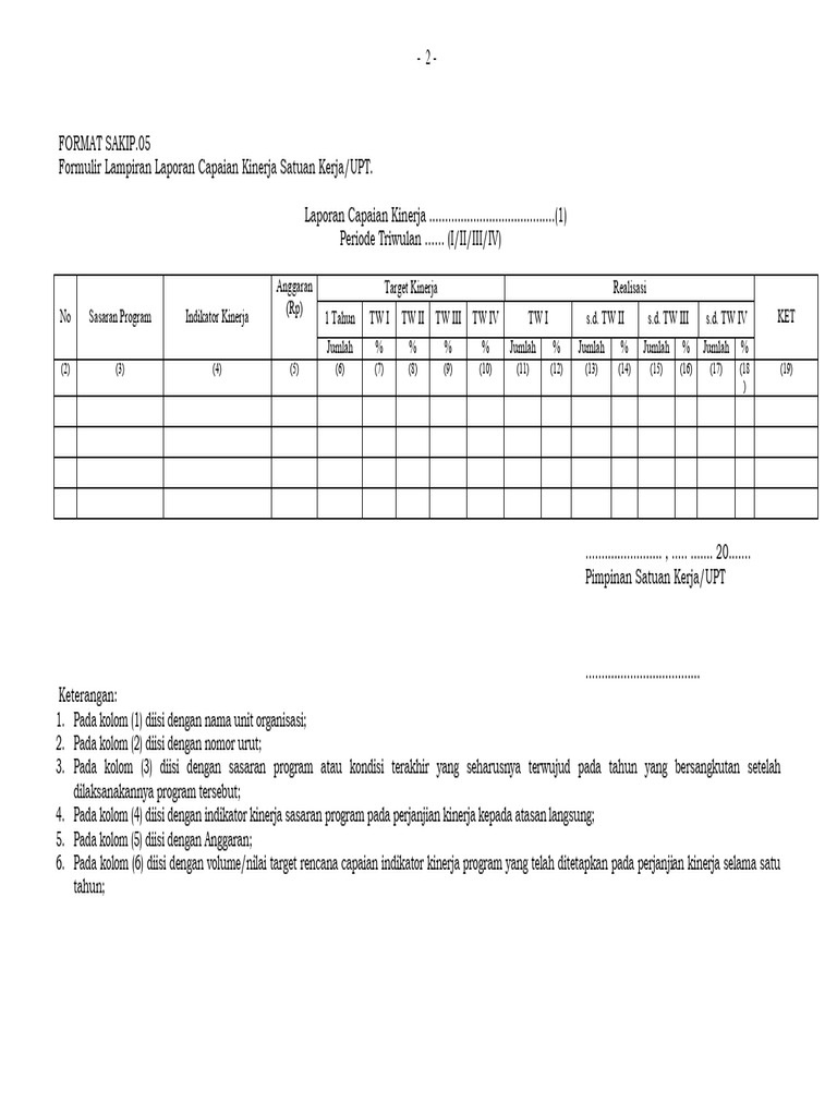 Format Laporan Triwulan | PDF | Komputer