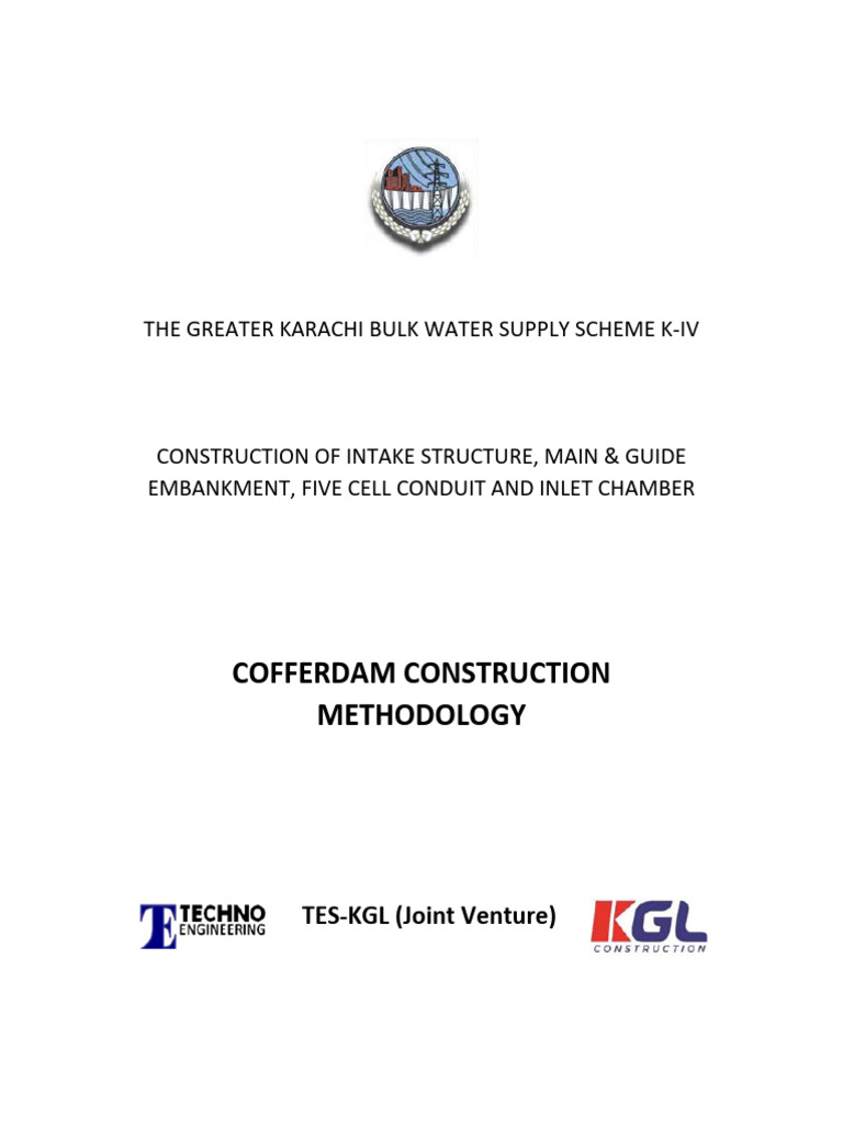 Cofferdam Construction Methodology | PDF