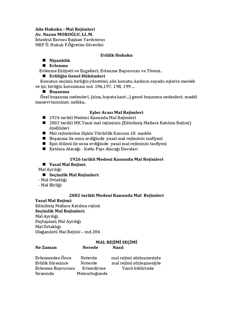 Aile Hukuku Aslı | PDF