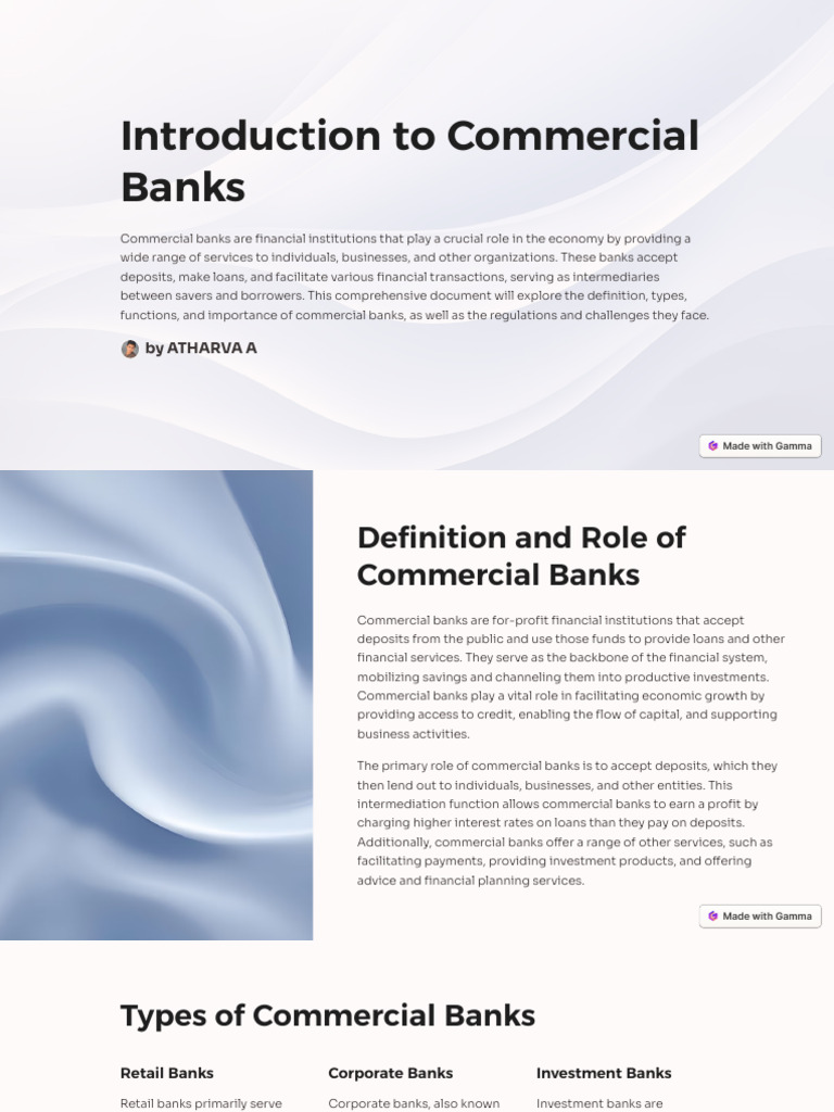 Introduction-to-Commercial-Banks | PDF | Banks | Loans