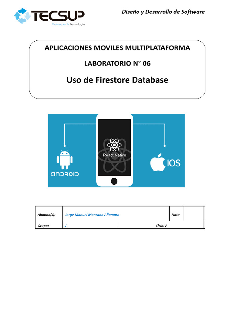 Introducción a Firestore en React Native | PDF | Aplicación movil ...