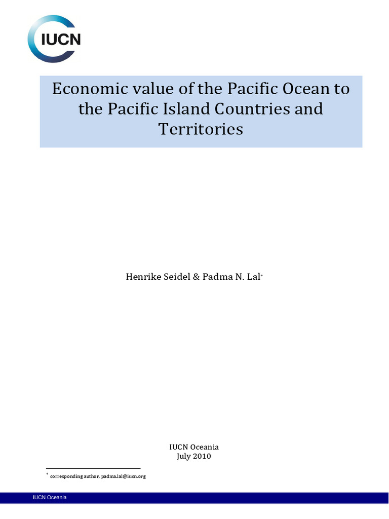 2010-Economic Value of The Pacific Ocean | PDF | Oceans | Sustainability